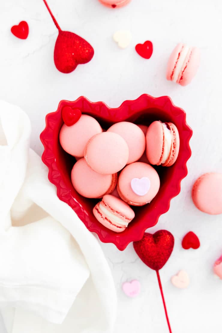 SIMPLE Valentine’s Day Macarons - Simple Party Food